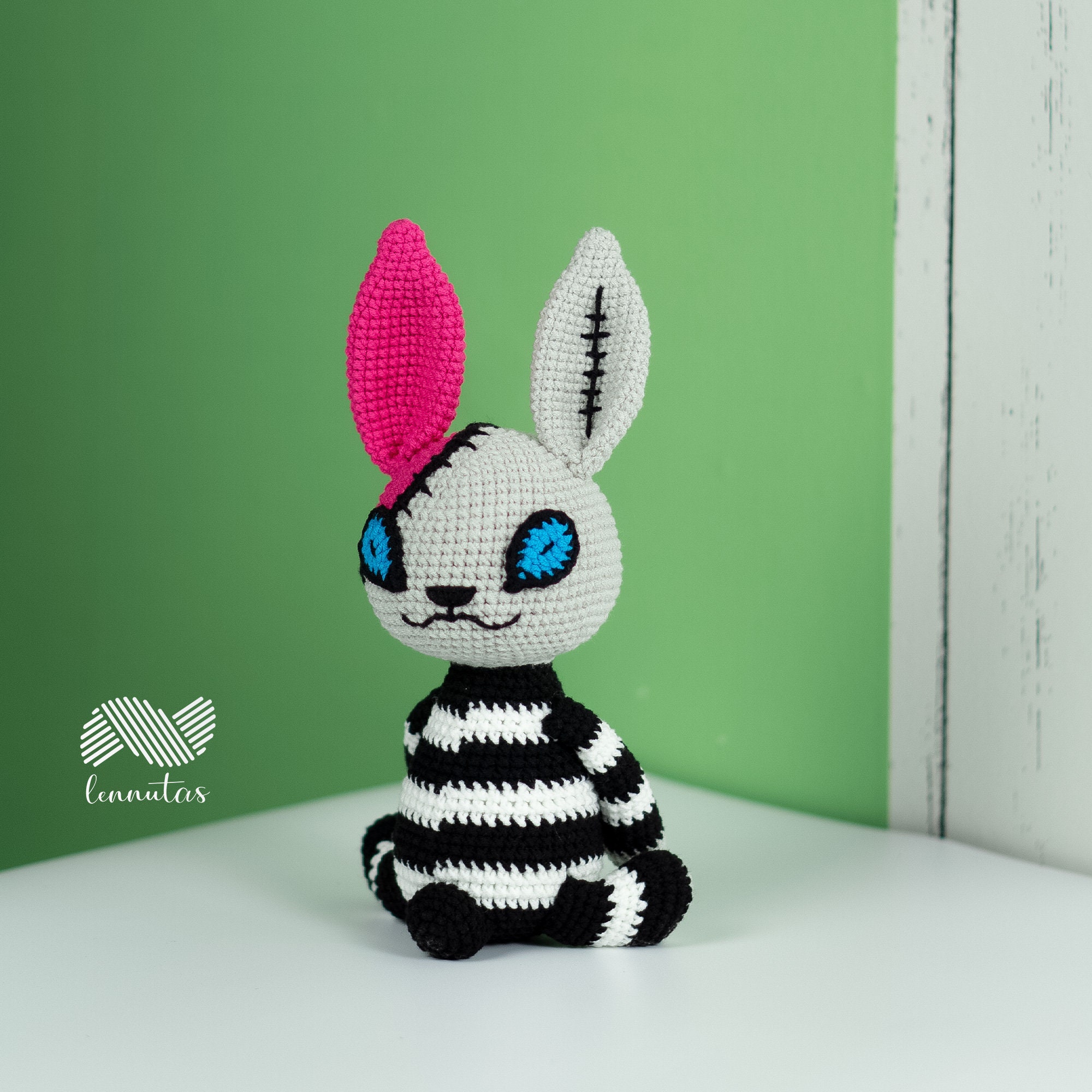 Halloween Crochet Rabbit Rotating Head Amigurumi Pattern PDF - Etsy