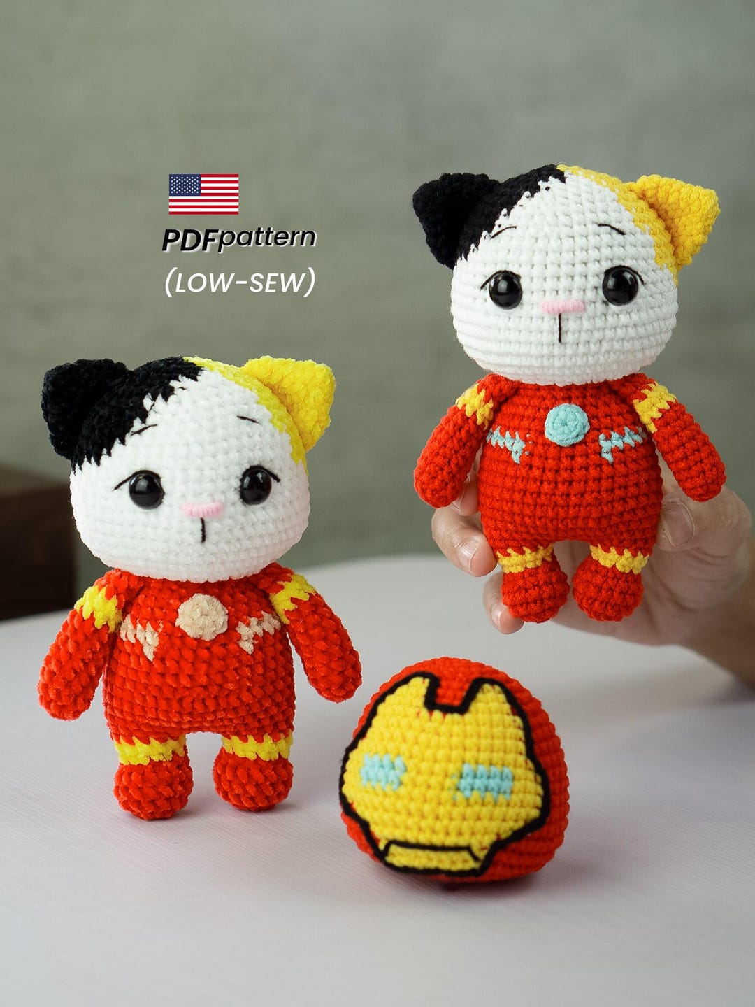 Superhero Cat Crochet Pattern PDF | Easy Plush Amigurumi Toy - Etsy ...