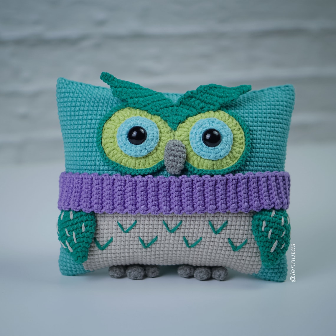 Owl Pillow Crochet Pattern Crochet Animal Pillow Owl - Etsy