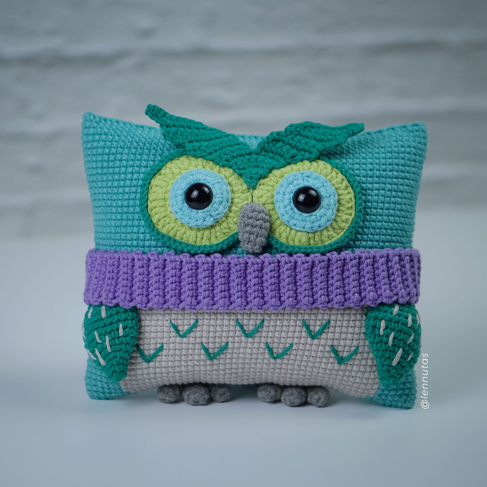 Owl Pillow Crochet Pattern Crochet Animal Pillow Owl - Etsy