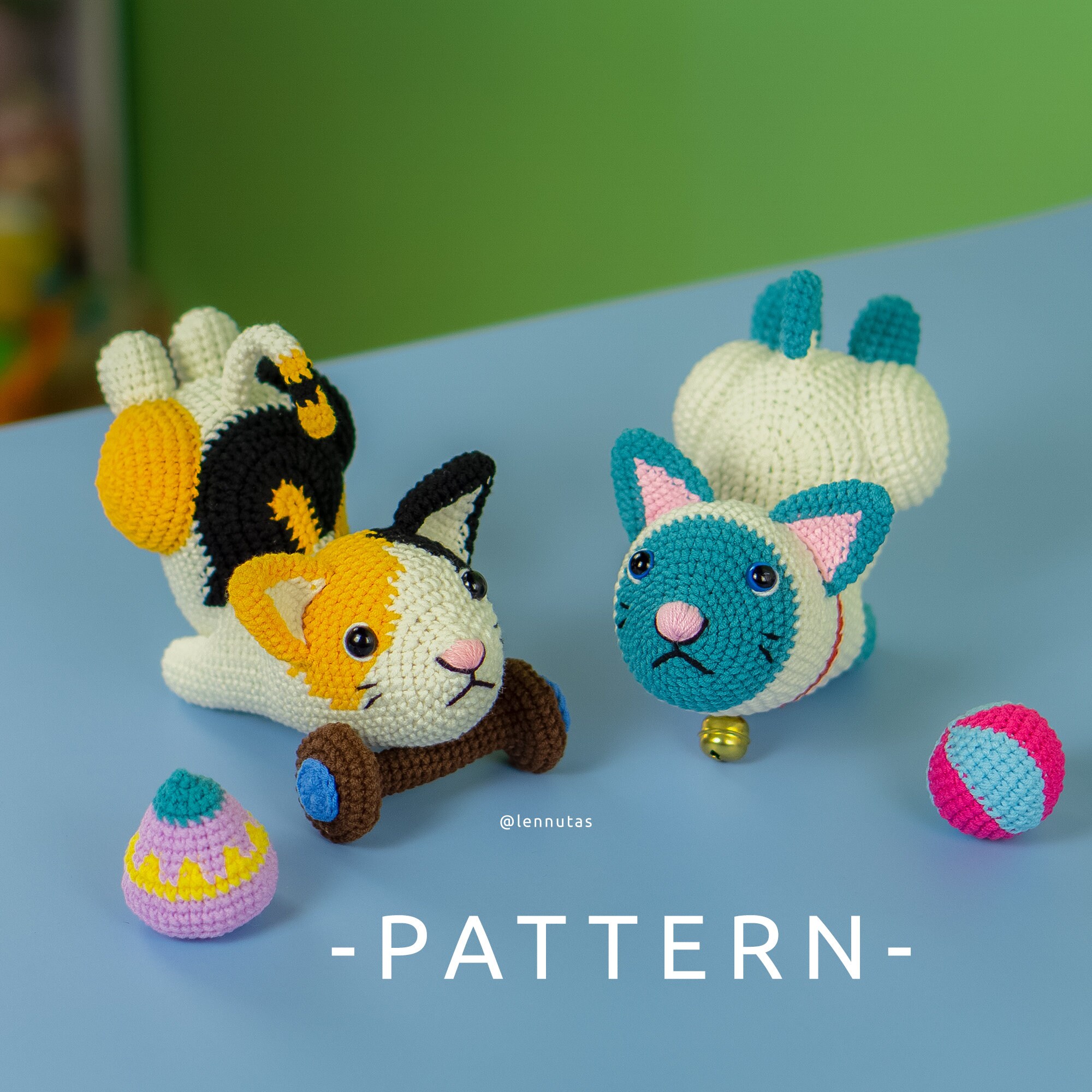 Crochet Amigurumi Pattern Calico Cat Siamese Cat Crochet - Etsy
