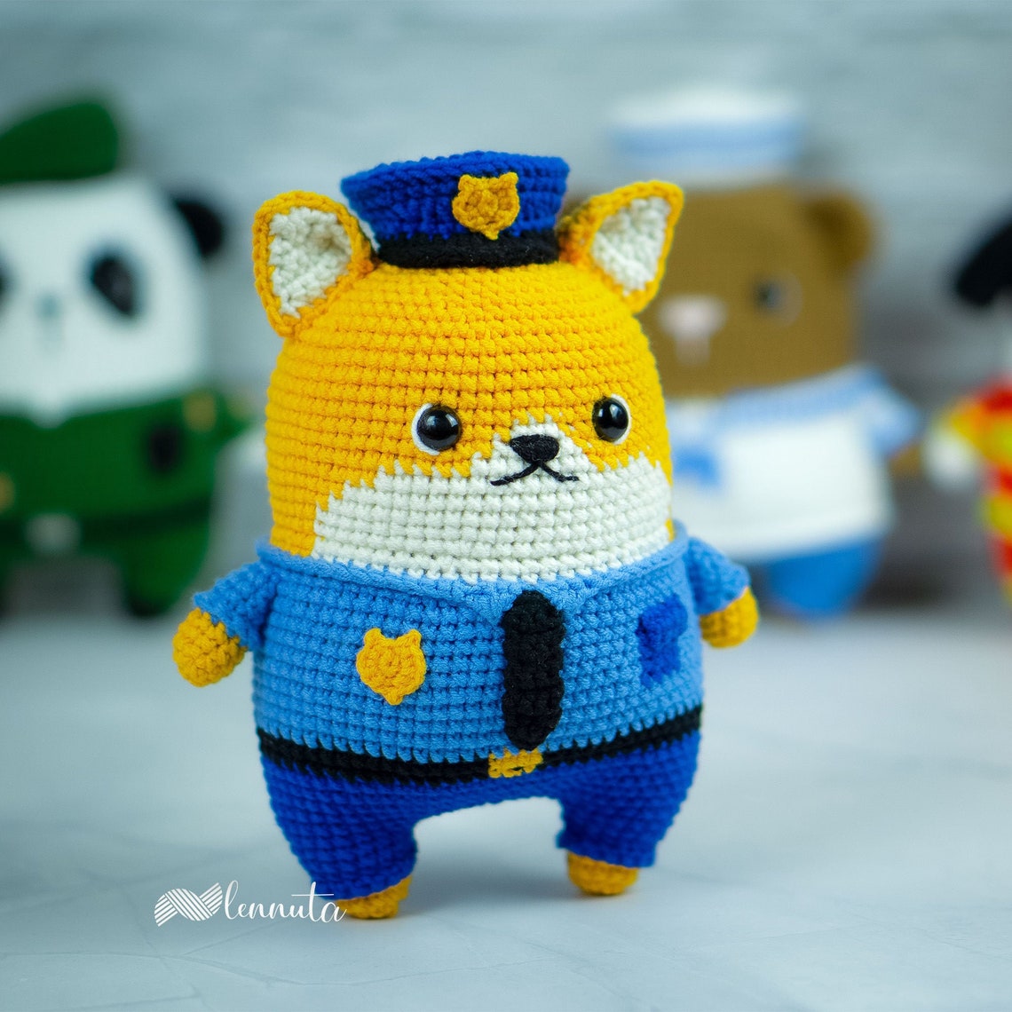 Shiba Amigurumi Pattern - Shiba the Police by Lennutas - Etsy