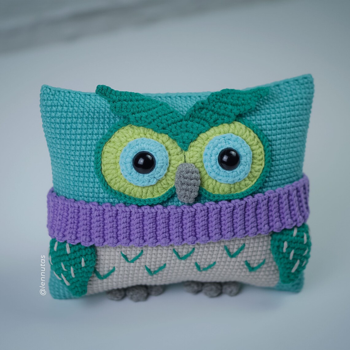 Owl Pillow Crochet Pattern Crochet Animal Pillow Owl | Etsy