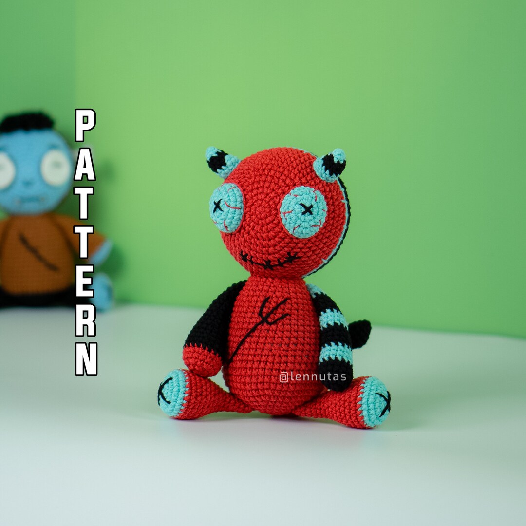 Crochet Devil Amigurumi Pattern English PDF Lennutas - Etsy