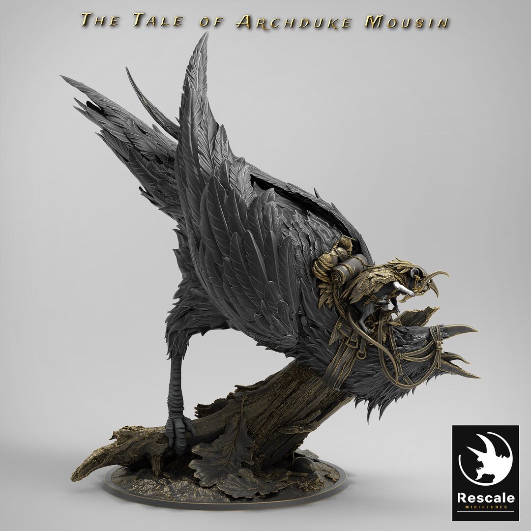 Raven Mouse Rider | Rescale Miniatures | the Tale of Achduke Mousin ...