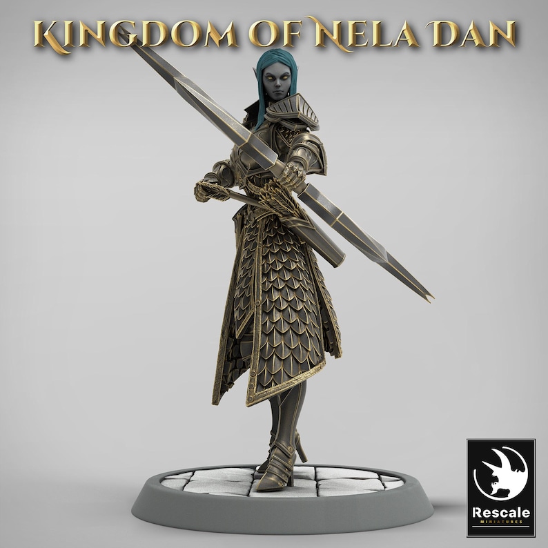 Elf Archer | Kingdom of Nela Dan | Rescale Miniatures | 1 in Base - Etsy