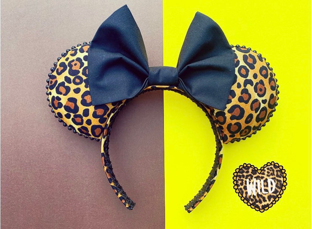 The Animal Leopard Print Handmade Mouse Ears - Etsy Ireland