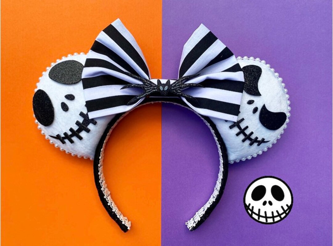 The Spooky Skeleton- Handmade Mouse Ears - Etsy