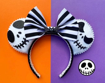 Nightmare Before Christmas Mouse Ears, Jack Ears, Halloween Ears ...