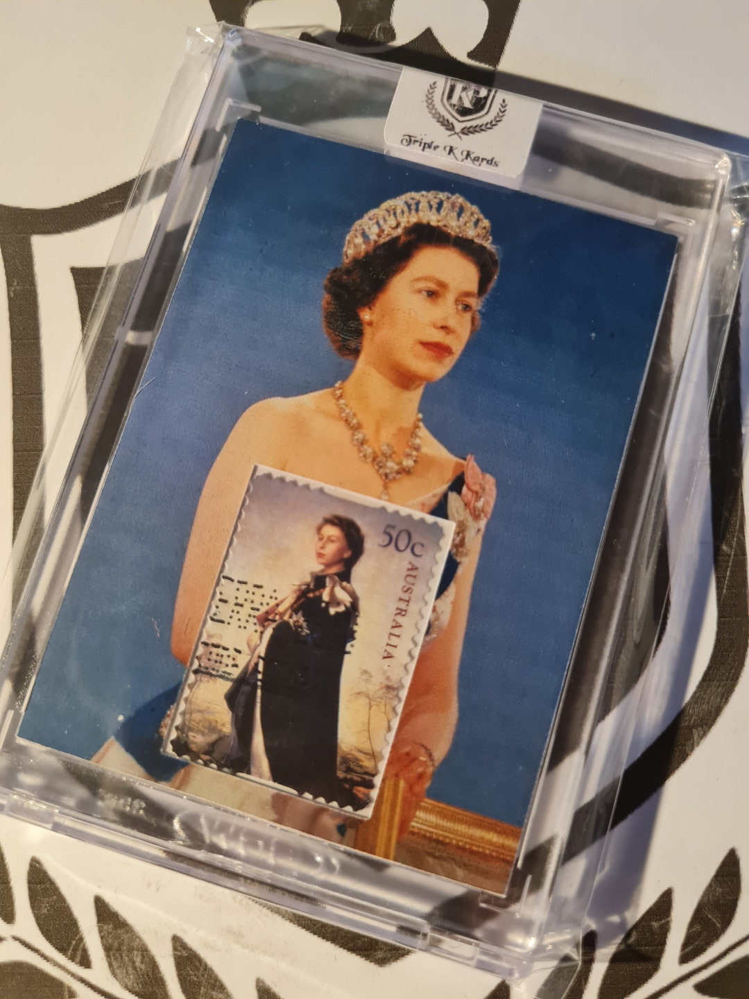 Queen Elizabeth II Postage Stamp Relic Trading Card 1 QEII Elizabeth ...