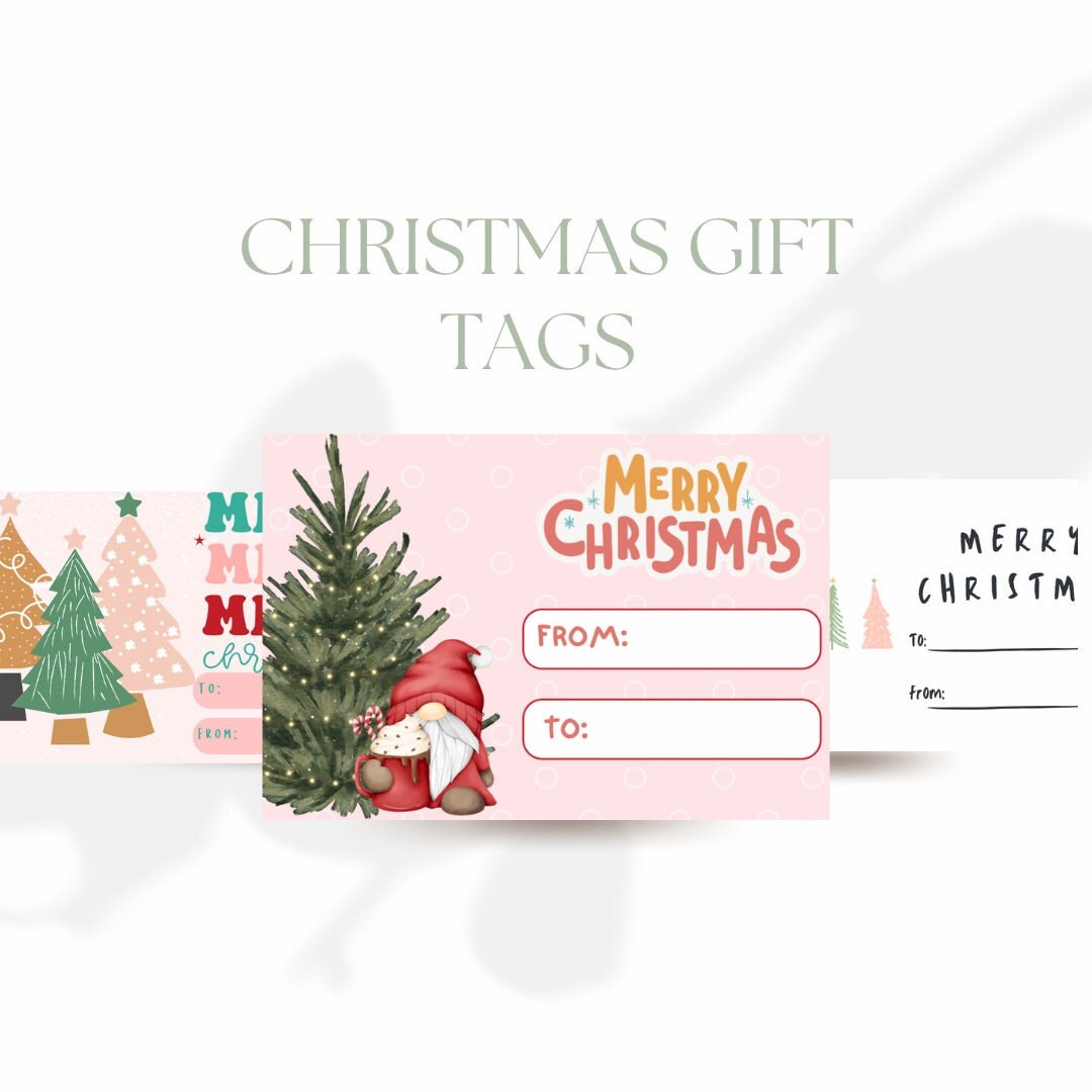 Christmas Gift Tag Bundle Set of 3 - Etsy
