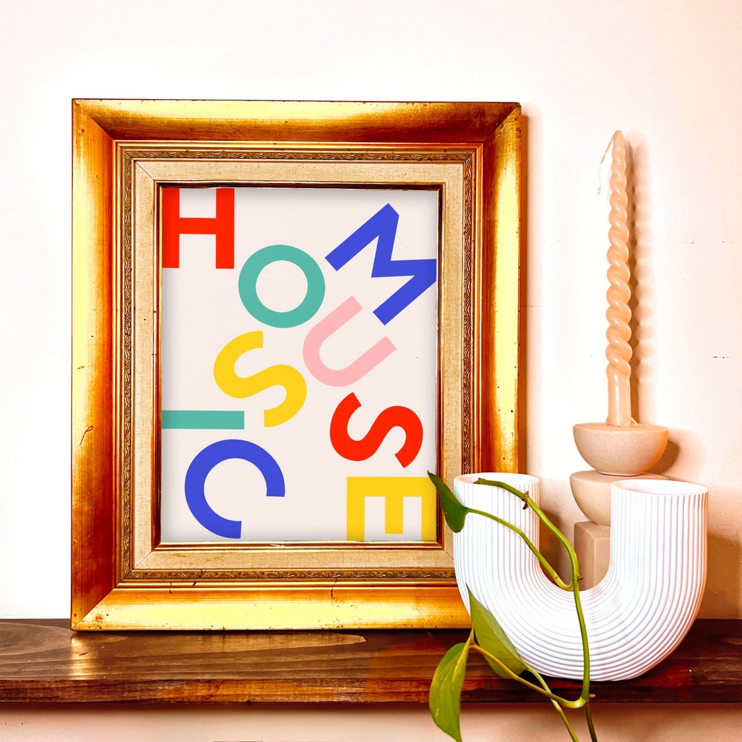 HOUSE MUSIC Retro Funky Groovy Rave Club Aesthetic Modern House Music ...