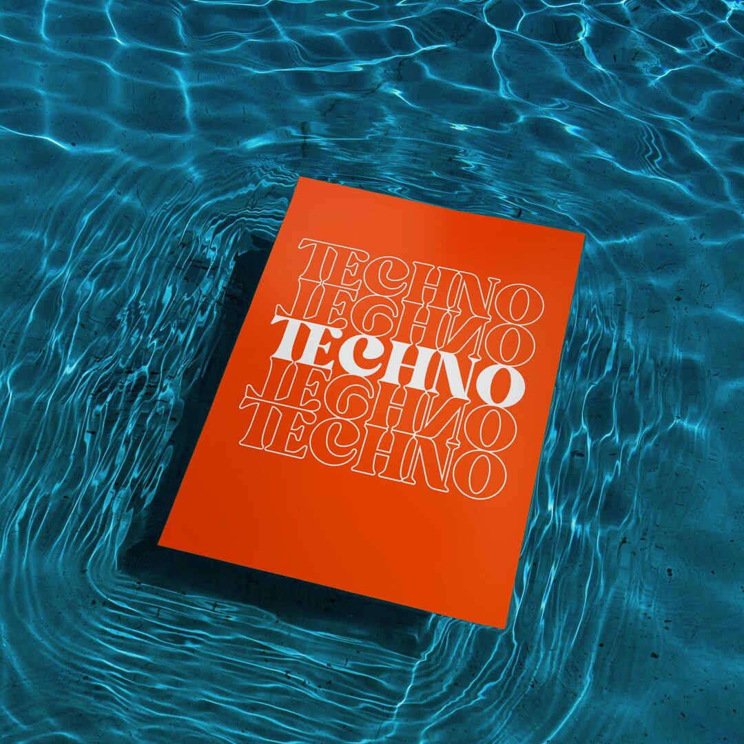 TECHNO TECHNO TECHNO — Music Art Print Techno Rave Modern Edm Wall Art ...