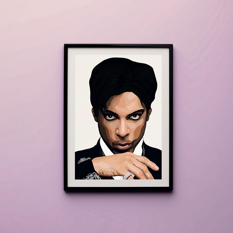 Prince Portrait Print: Modern Pop Art, Purple Rain Poster - Etsy