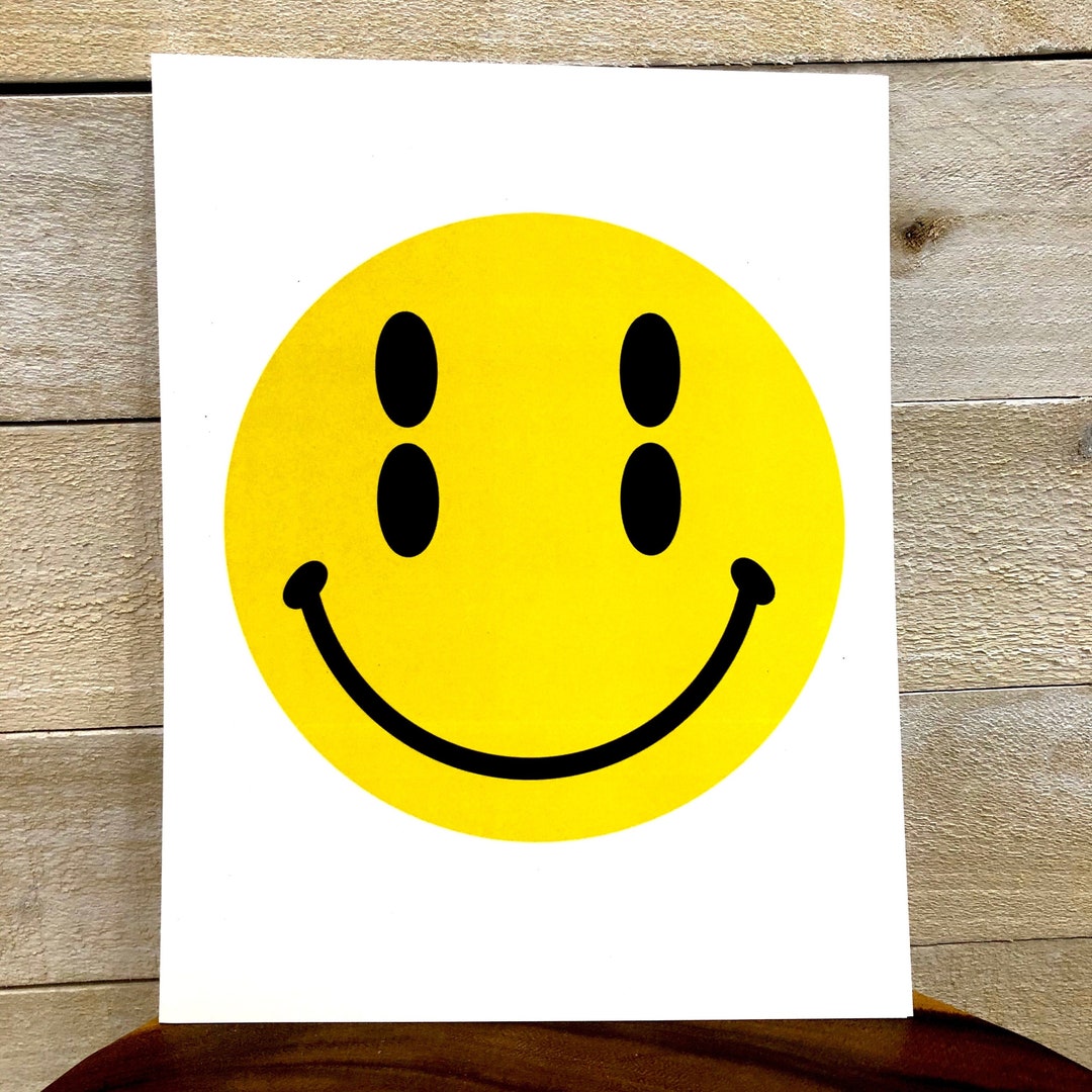 SEEING DOUBLE SMILEY Techno Club Edm Aesthetic House Rave Music Wall ...