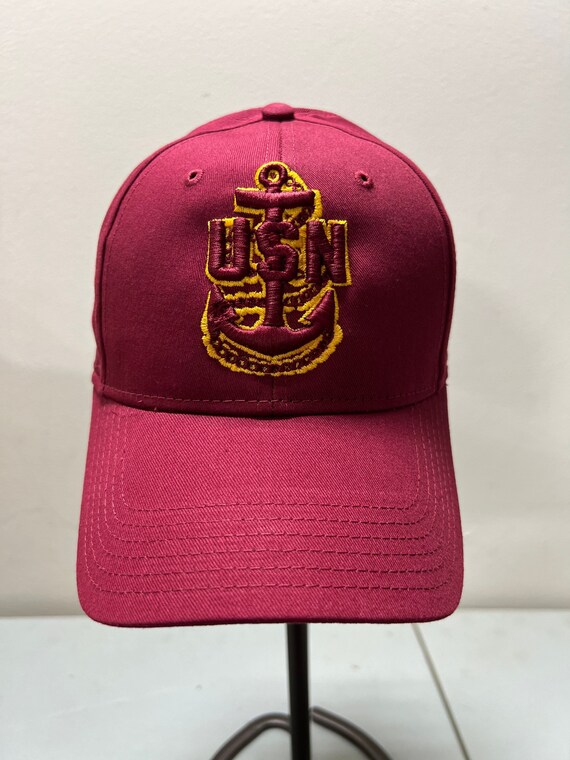 NAVY CHIEF PRIDE. 3D Embroidered Anchor. Red Wine Snapback - Etsy