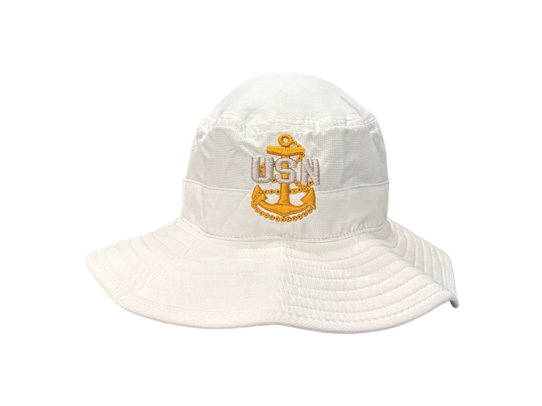 White Boonie Hat. CPO, SCPO, MCPO 3D Puff Embroidered. - Etsy