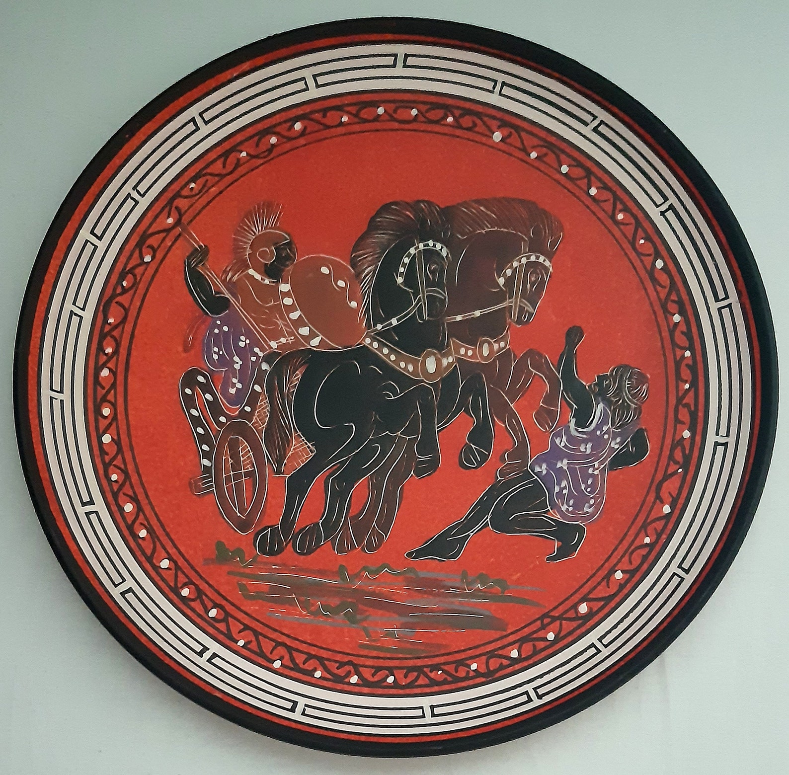 Vintage Greek Wall Plate/dish Handmade Hand Painted Ceramic Museum Copy ...