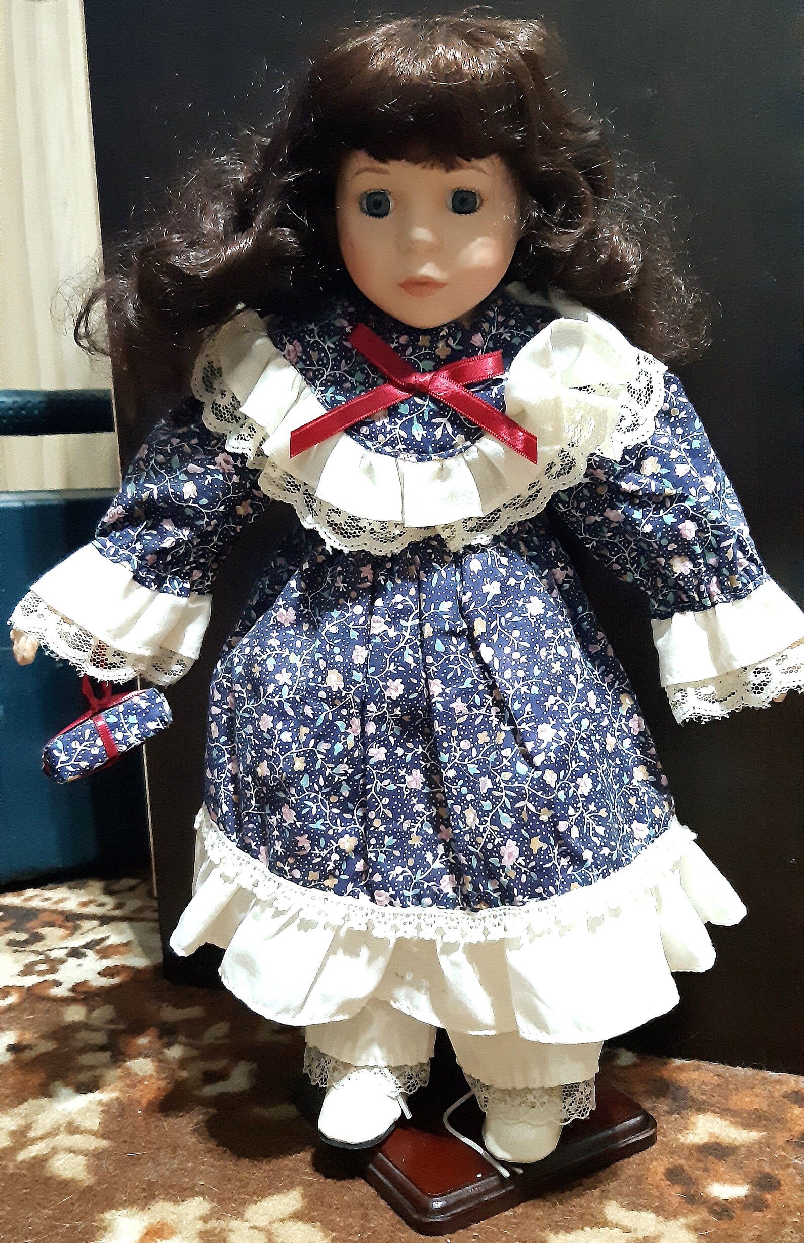 The Promenade Collection Porcelain Doll Beatrice-a & Stand - Etsy