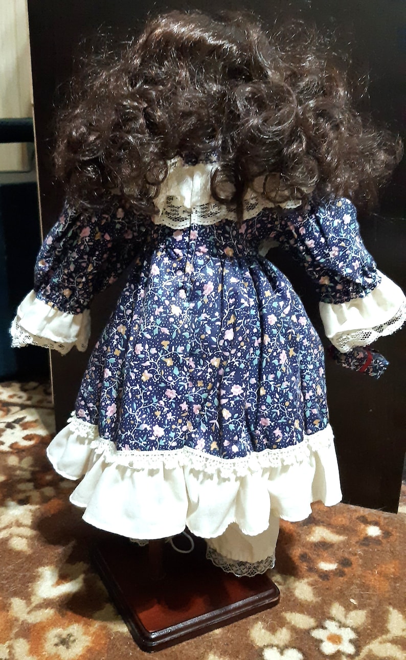 The Promenade Collection Porcelain Doll Beatrice-a & Stand - Etsy