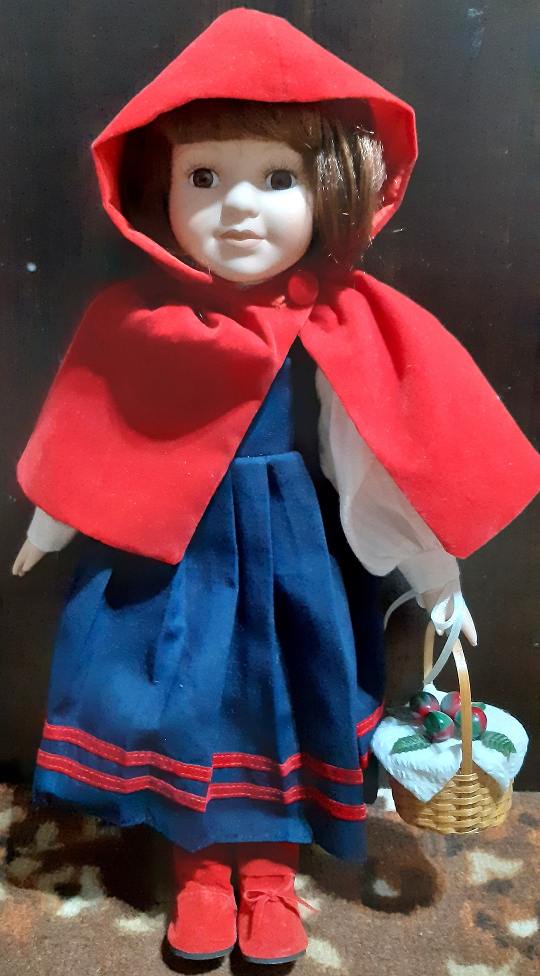 Porcelain Dool,little Red Riding Hood ,porcelain Doll,collectible Doll ...