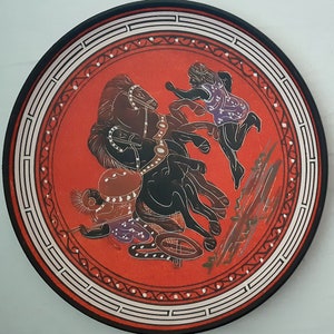 Vintage Greek Wall Plate/dish Handmade Hand Painted Ceramic Museum Copy ...