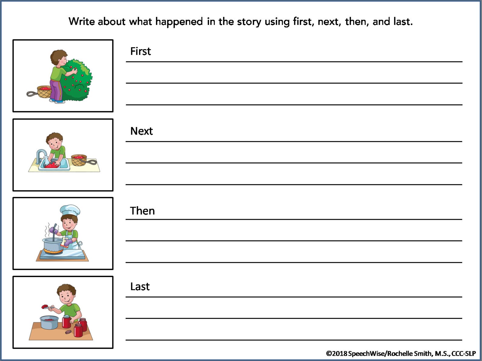 Four Step Sequencing for Speech and Language Therapy and Special ...