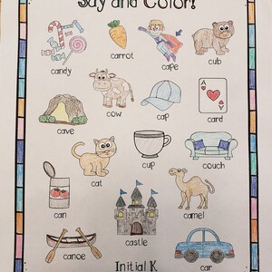 Articulation Coloring Sheets for K and G Speech Sounds- No Prep! - Etsy