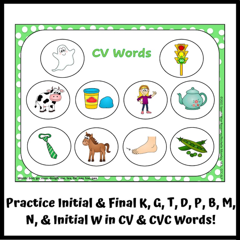 CV and CVC Word Smash Mats: Early Sounds Articulation, Apraxia Speech ...