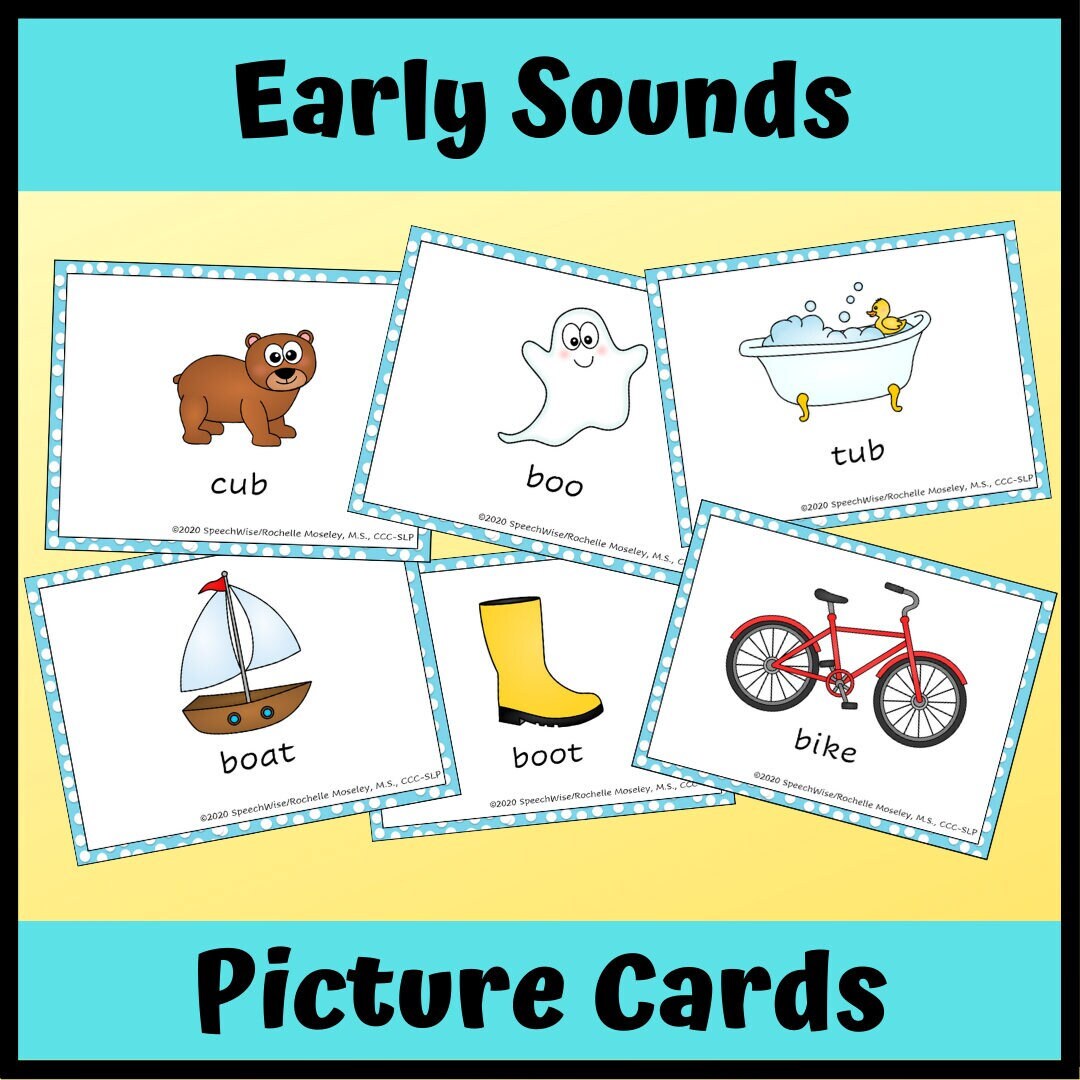Early Sounds Articulation Picture Cards K, G, P, B, T, D, M, N, W for ...