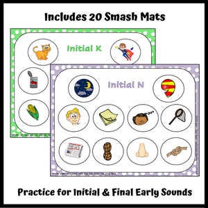 CV and CVC Word Smash Mats: Early Sounds Articulation, Apraxia Speech ...