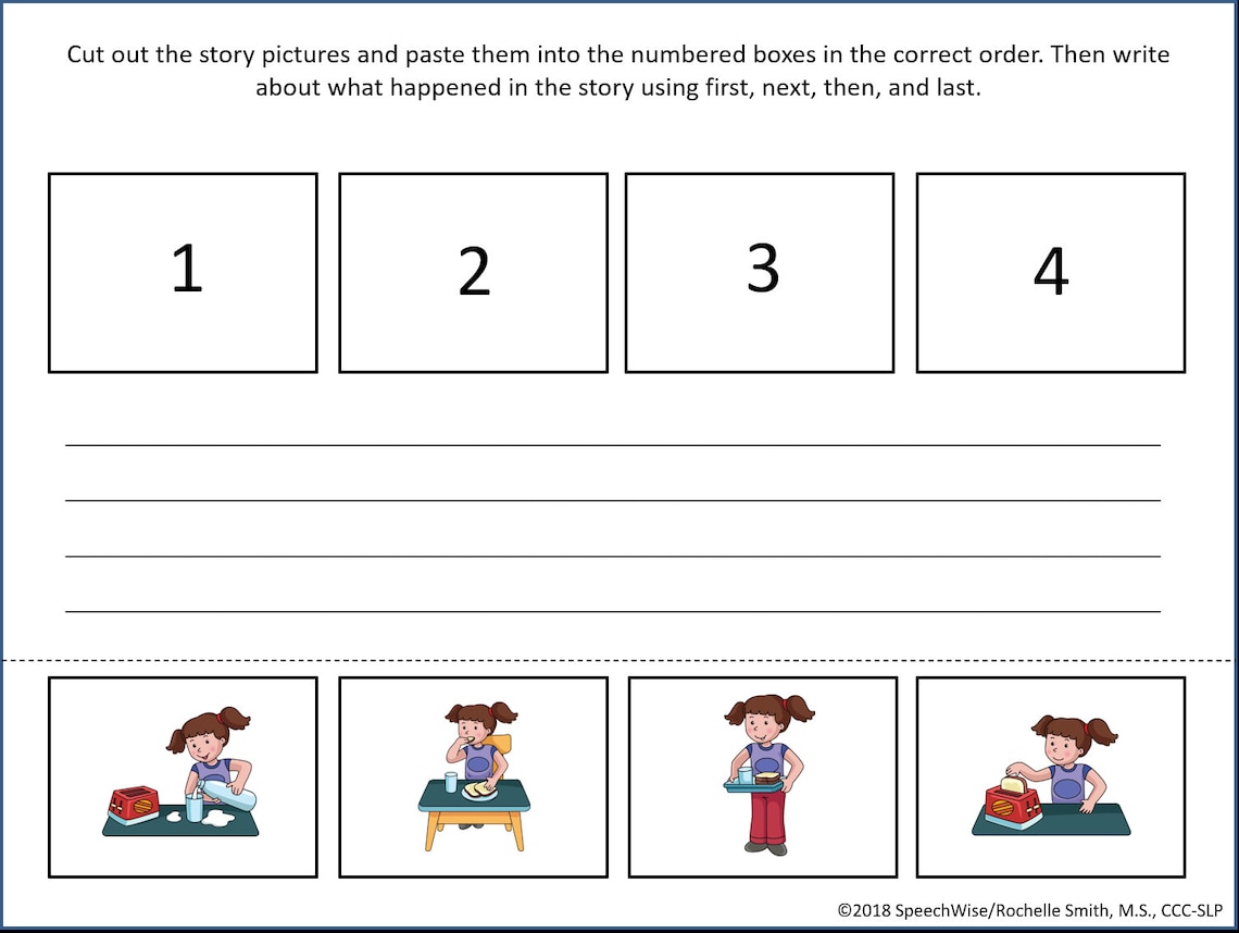 Four Step Sequencing for Speech and Language Therapy and Special ...