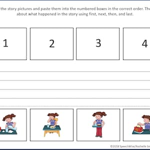 Four Step Sequencing for Speech and Language Therapy and Special ...