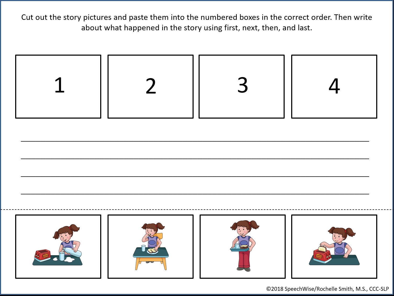 Four Step Sequencing for Speech and Language Therapy and Special ...