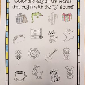 Articulation Coloring Sheets for K and G Speech Sounds- No Prep! - Etsy