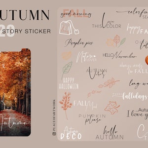 120 Instagram Story Sticker Autumn Fall Herbst Pumpkin Home - Etsy.de