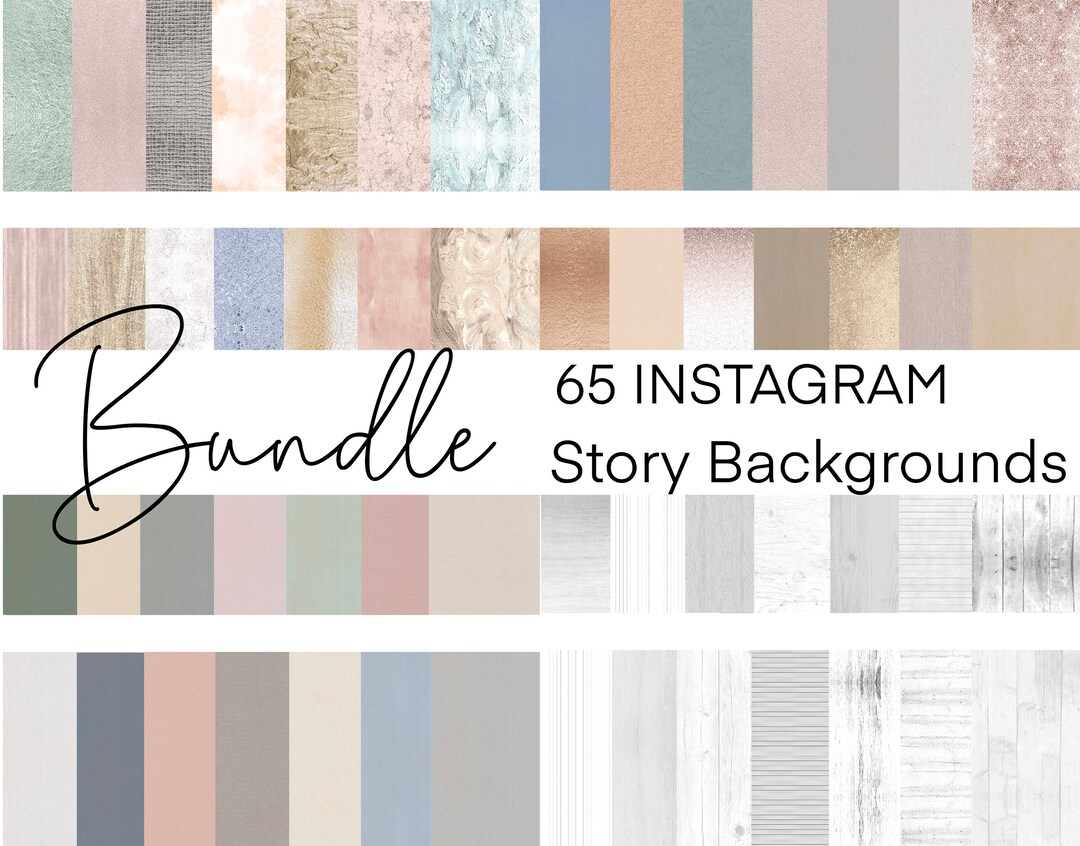65 Instagram Story Backgrounds Bundle Backgrounds Template Overlay ...