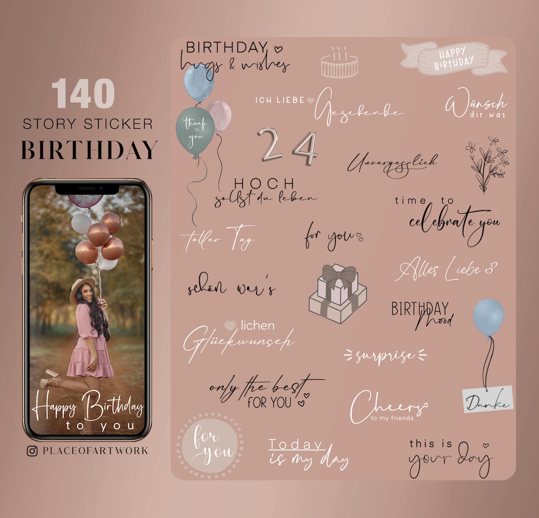 140+ Instagram Story Sticker Birthday Love Birthday Celebration Love ...