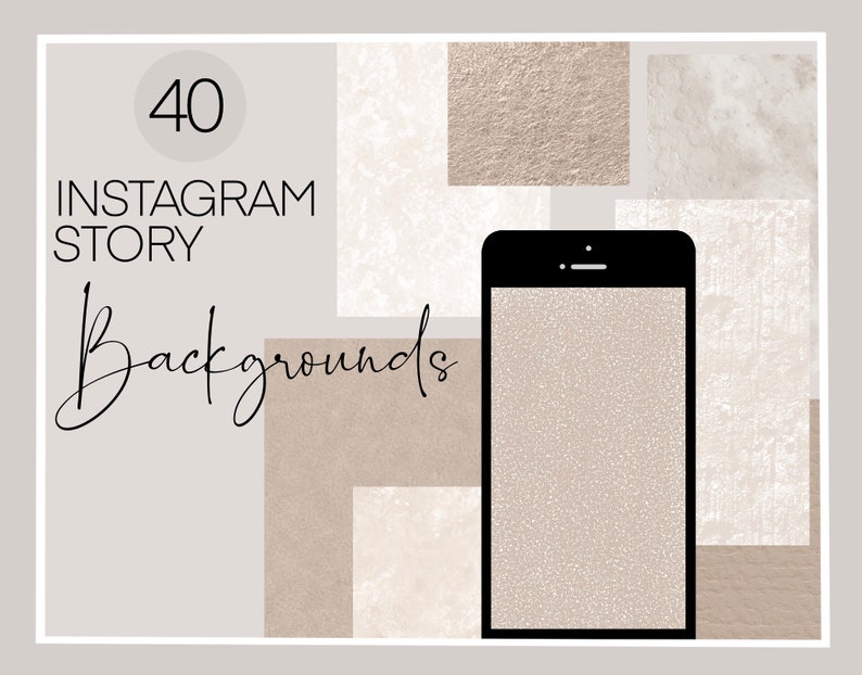 40 Instagram Story Backgrounds Backgrounds Template Minimal - Etsy