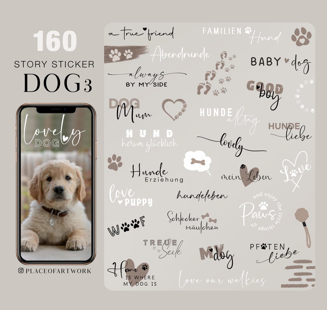 160+ Instagram Story Sticker Dog Hunde Pets Dogmom Puppy Love ...
