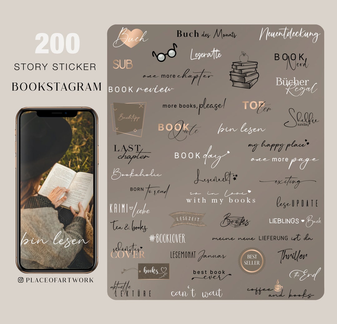 200+ Instagram Story Sticker books Bücher bookstagram booklover Basic ...