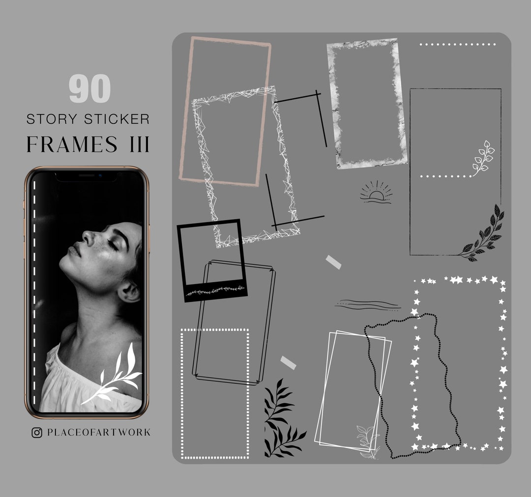 90+ Instagram Story Sticker Frames III Frame Fitness Blogger Home ...