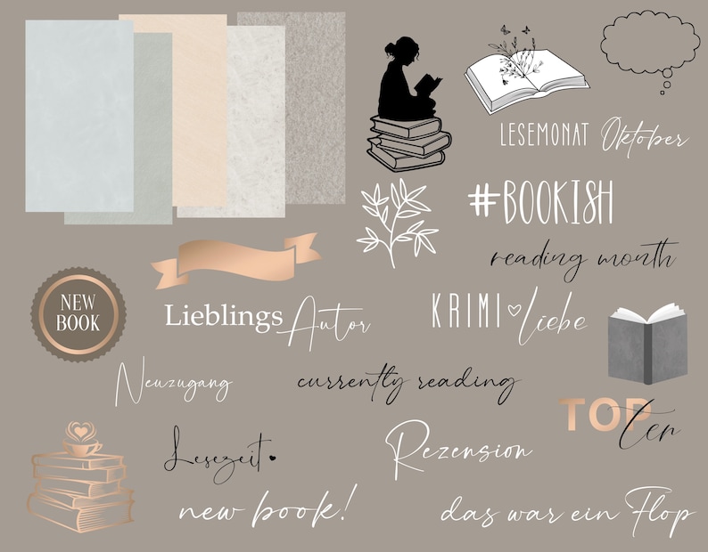200 Instagram Story Sticker books Bücher bookstagram - Etsy.de