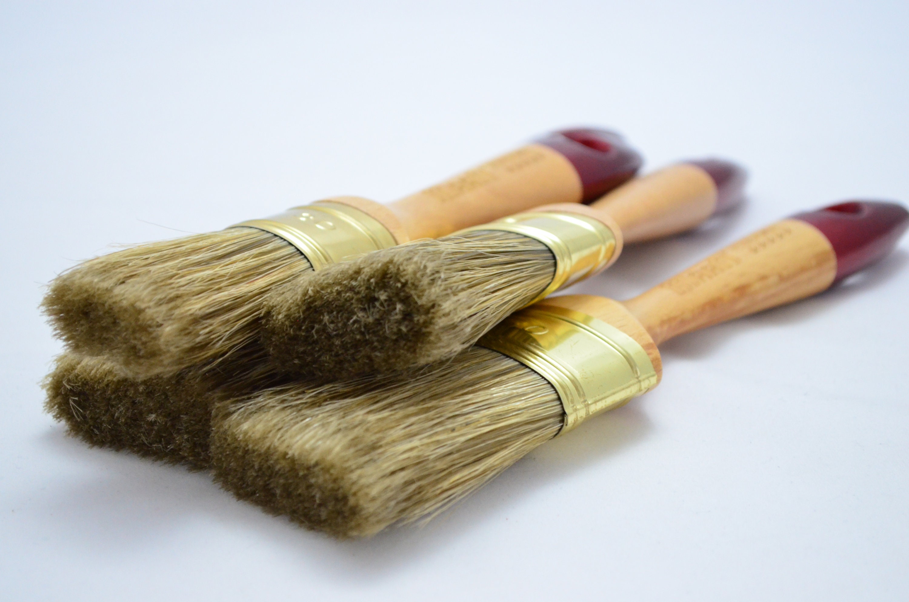 50 40 & 30 Oval Perfect Wood Lux Paint Brush Set of 3. Orel - Etsy UK