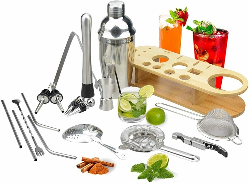 Bartender Kit 18 Piece Professional DIY Cocktail Martini | Etsy