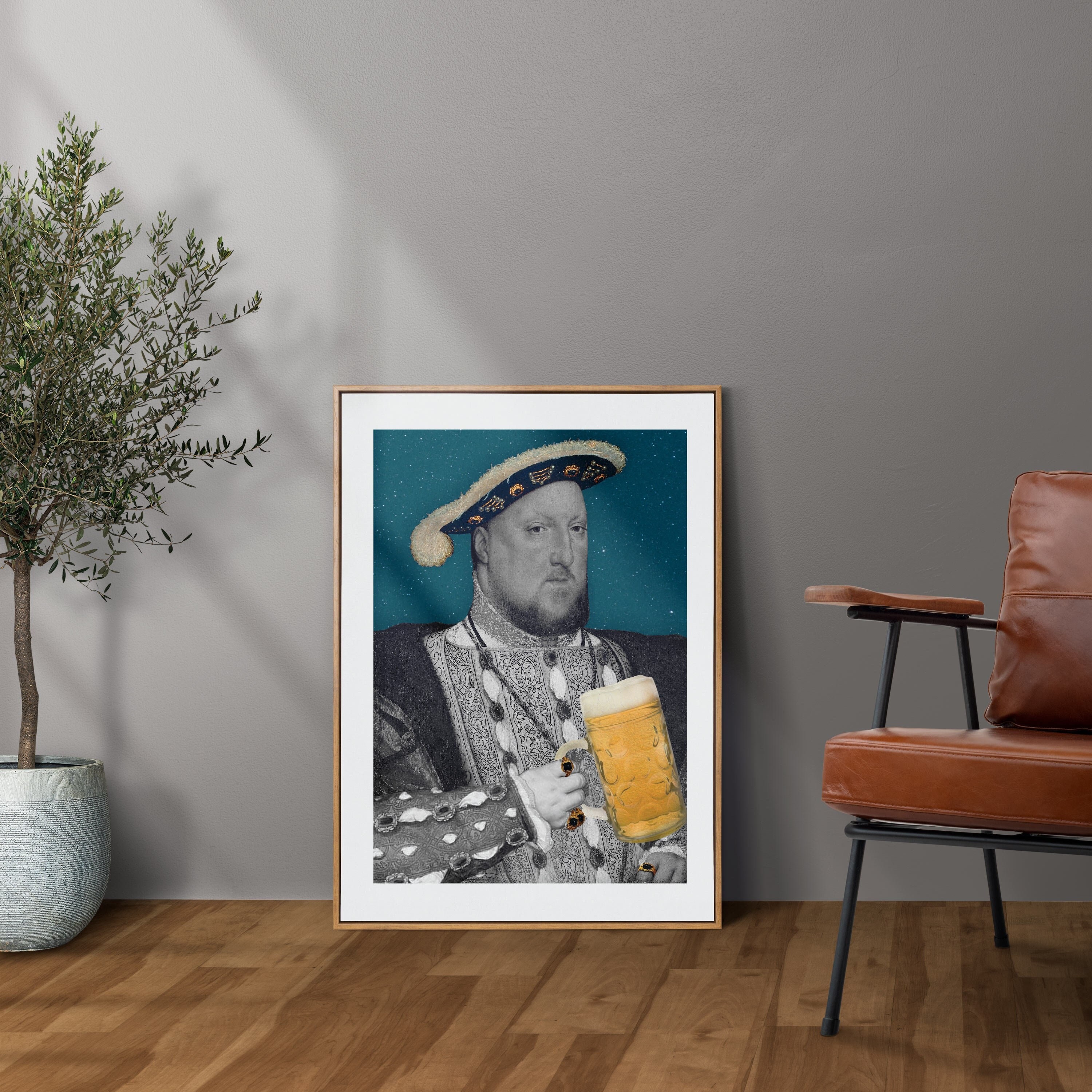 Boozy Henry, King Henry VIII Art Print, Vintage Royal Family, Street ...
