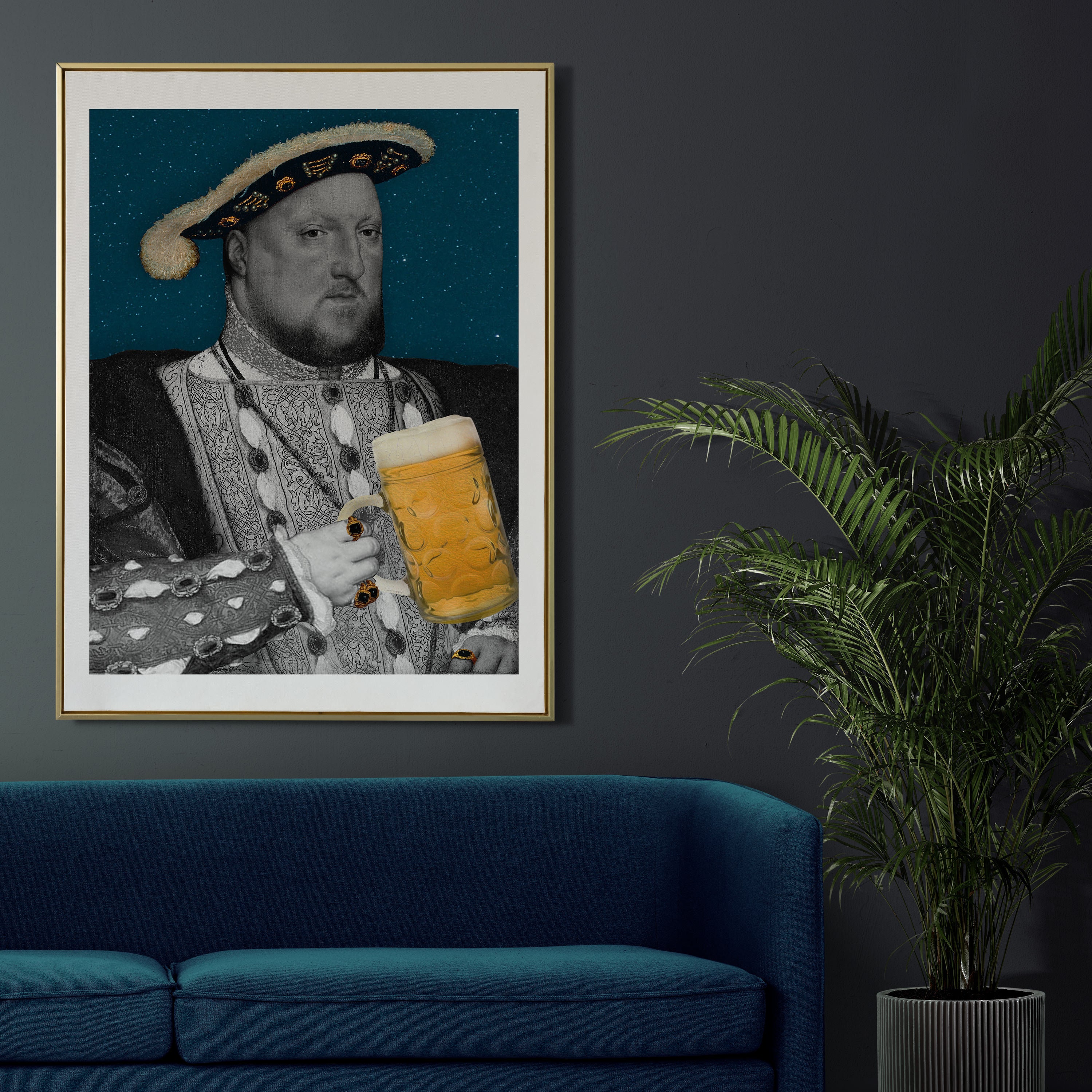 Boozy Henry, King Henry VIII Art Print, Vintage Royal Family, Street ...