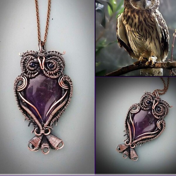 Amethyst Owl - Etsy