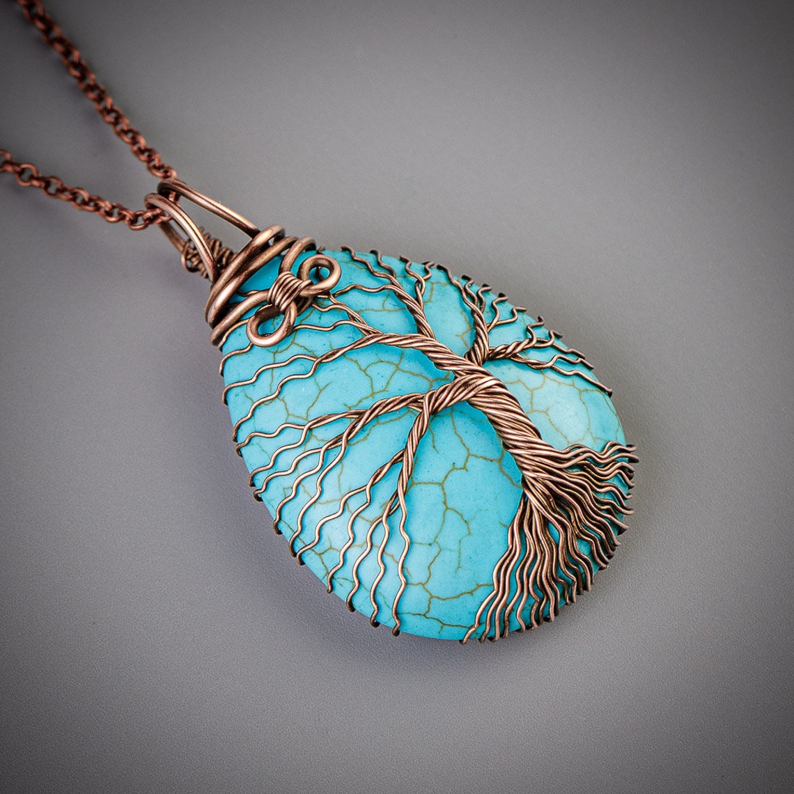 Turquoise Necklace Turquoise Jewelry Crystal Necklace Birthday - Etsy