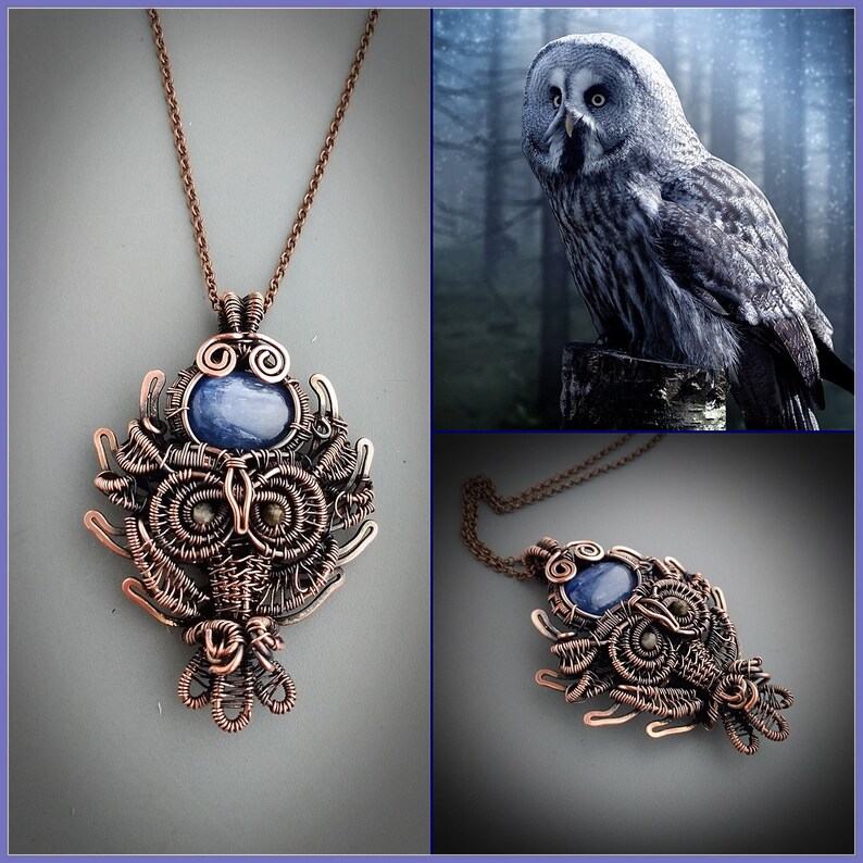 Copper Owl Necklace Owl Totem Animals Tribal Necklace Spirit Guide 70th ...